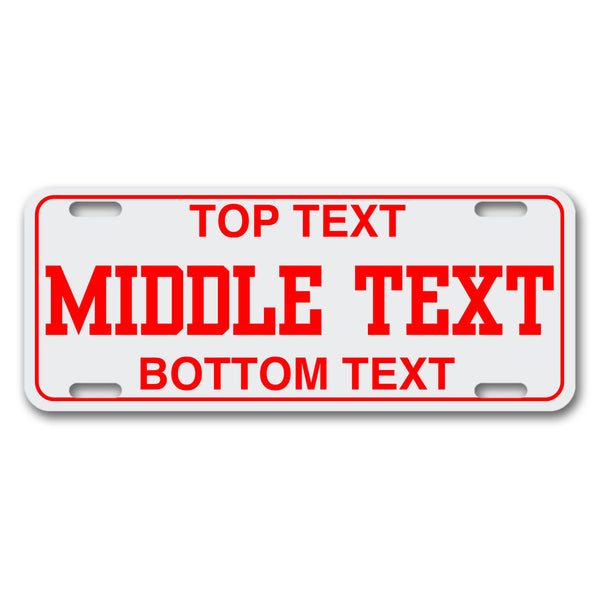 Custom Reflective Fire & EMS License Plate Topper - 3 Text Lines ...