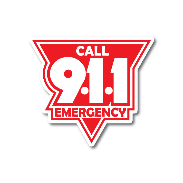 Emergency Call 911 3M Reflective Decal - 2" to 29" – First Responder ...