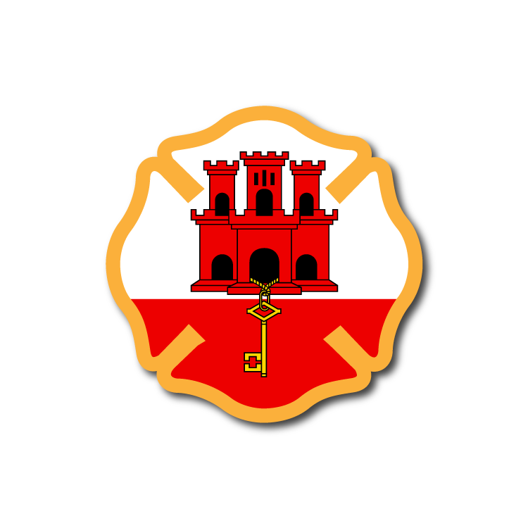 Reflective Gibraltar Flag Maltese – First Responder Decal Co.