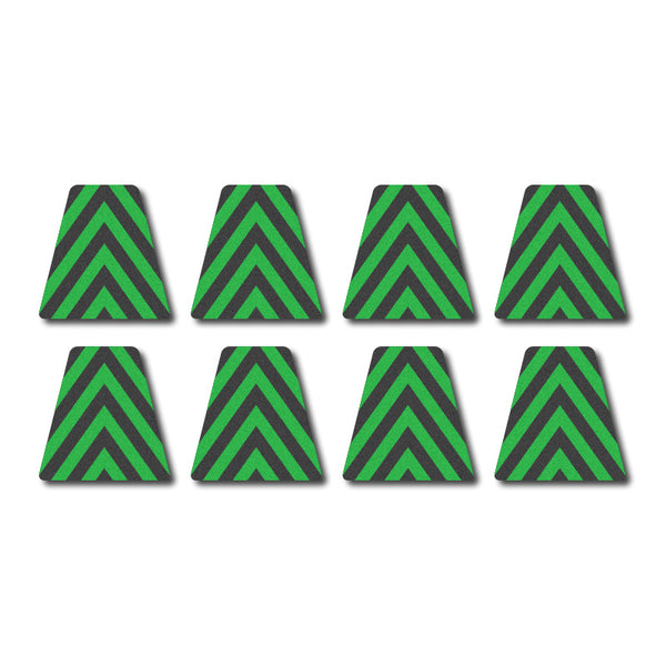 Tetrahedron Set - Black/Green Chevrons – First Responder Decal Co.