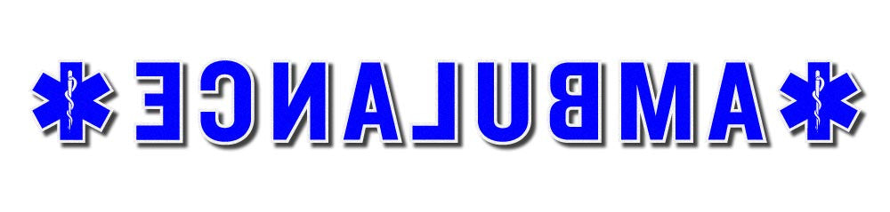 Reverse "AMBULANCE" Decal - 4" Tall – First Responder Decal Co.