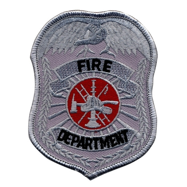 Generic Fire Department Silver Embroidered Uniform Badge Patch – First ...