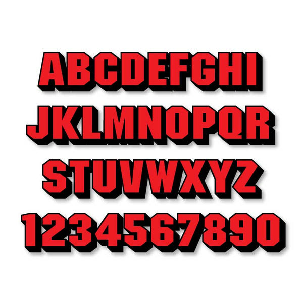 Reflective Letters & Numbers - 2 color 3D Block Font – First Responder ...