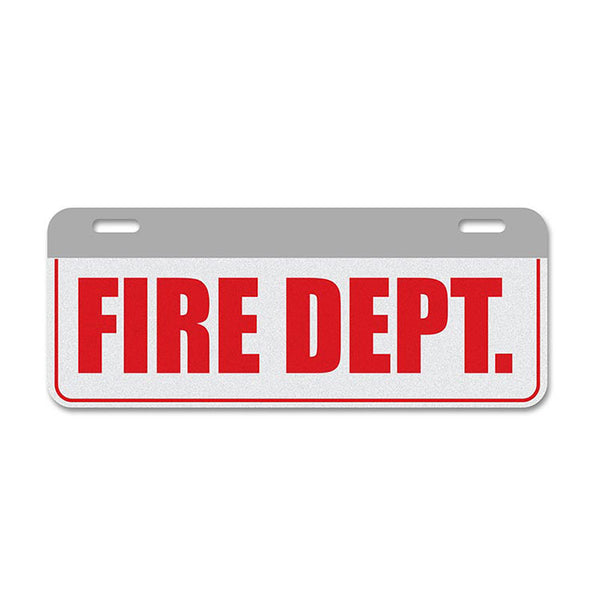 Reflective Fire Dept. License Plate Topper – First Responder Decal Co.