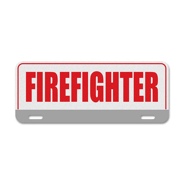 Reflective Firefighter License Plate Topper – First Responder Decal Co.