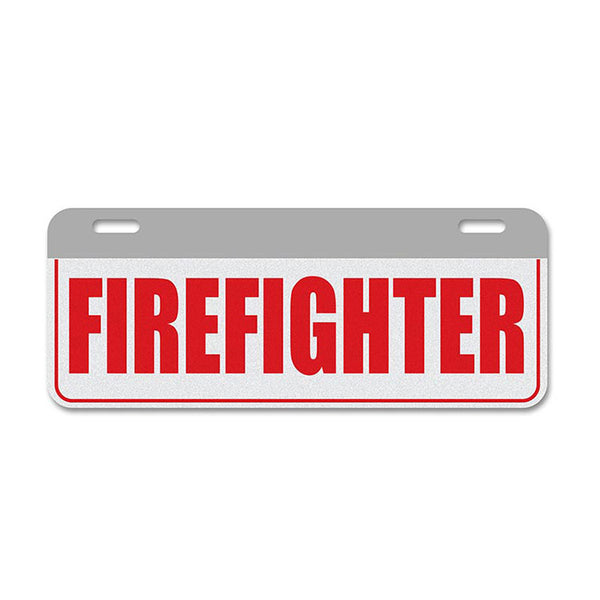 Reflective Firefighter License Plate Topper – First Responder Decal Co.