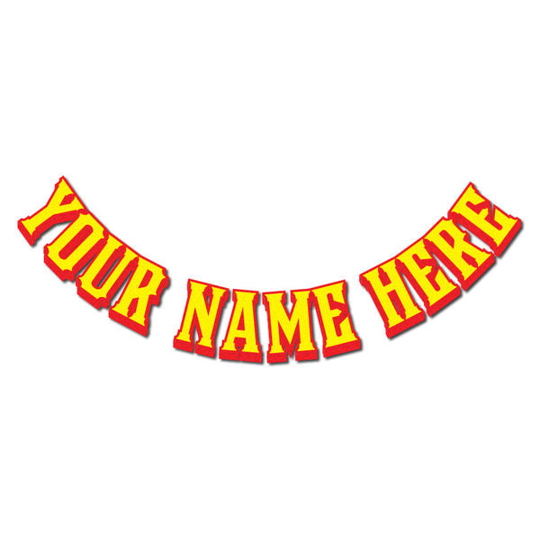 Reflective Curved Helmet Name - 3D Firehouse Font – First Responder ...