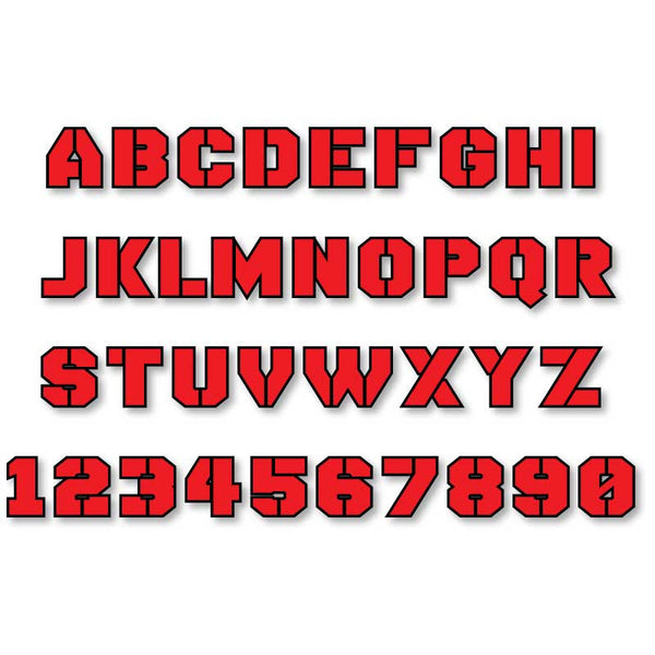 Reflective Letters & Numbers - Outlined Stencil Font – First Responder ...