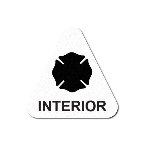 Reflective Interior Firefighter Triangle – First Responder Decal Co.