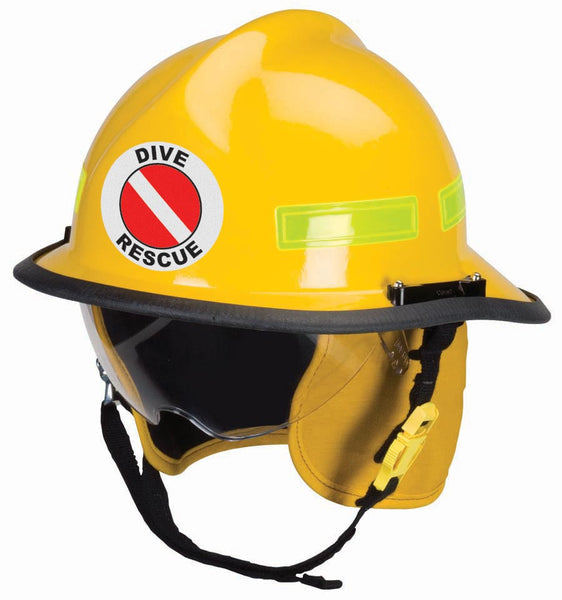 Reflective Round Fire Helmet Front Decal - Dive Rescue – First ...
