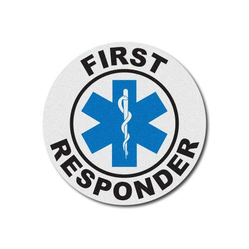 Reflective Round Fire Helmet Front Decal - First Responder – First ...