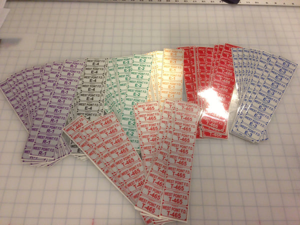 Small Fire Equipment I.D. Labels & Markers 1" x 2" – First Responder ...